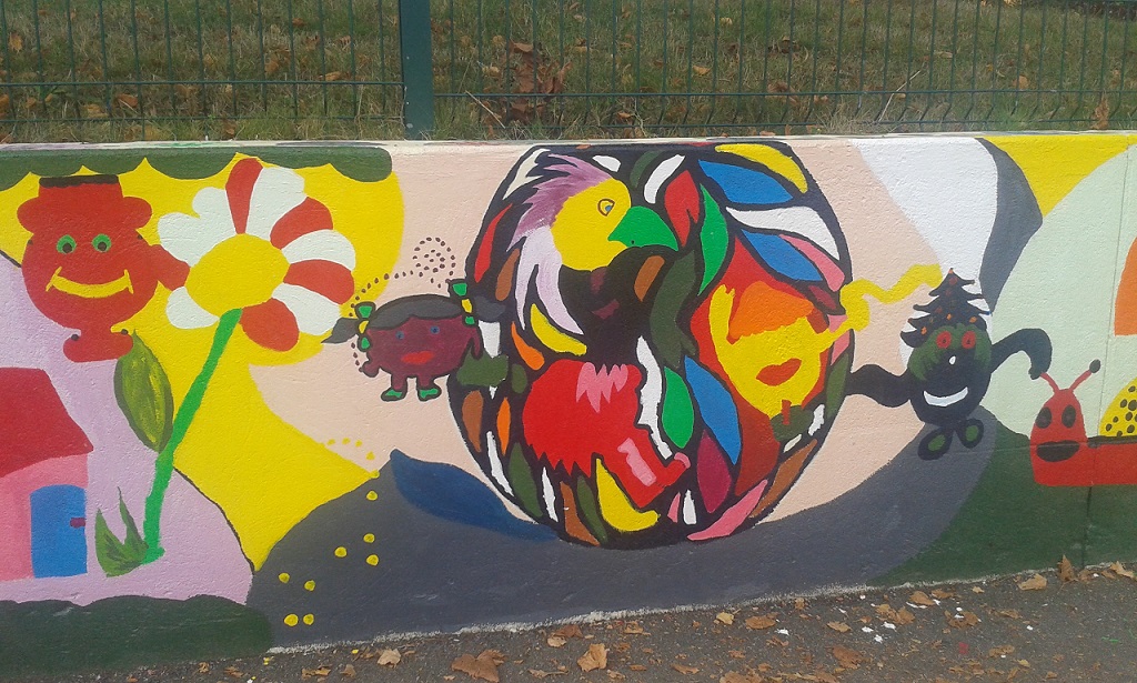 Fresque murale - Ecole élémentaire les grains d'orge